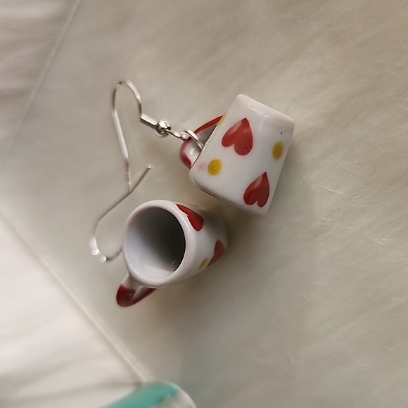 Starbucks | Jewelry | New I Love Coffee Mug Earrings 925 Silver Posts ...